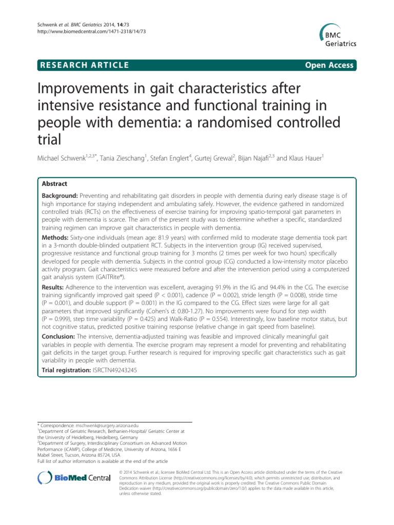 Improvements in Gait Characteristics After Intensive Resistance and ...