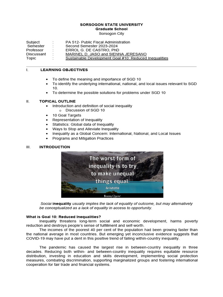 Format of Report - PA 512 | PDF | Social Science