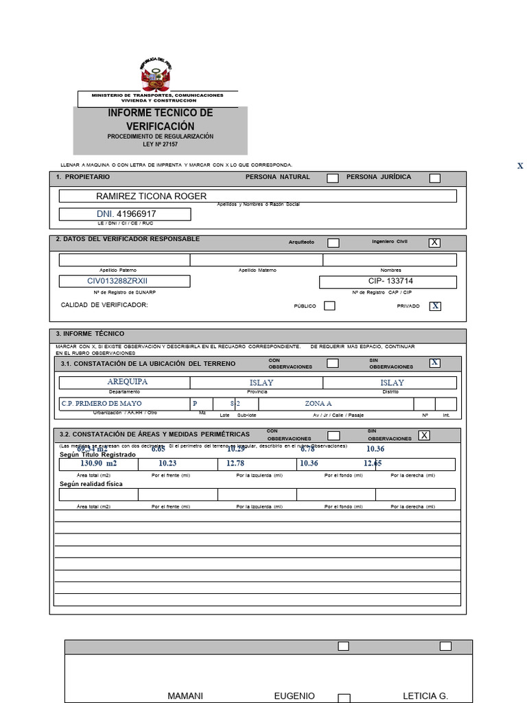 Informe Tecnico Sublote 8-2 | PDF