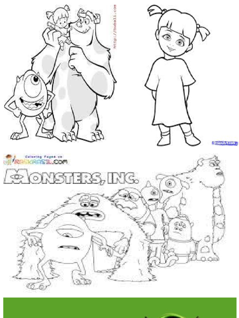 LIBRITO PARA COLOREAR MONSTER INC | PDF