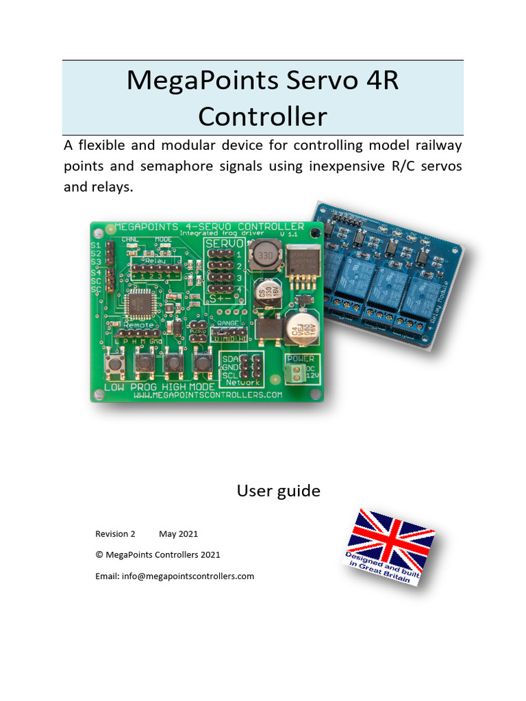 MegaPoints Servo 4R Controller | PDF | Electrical Connector | Switch