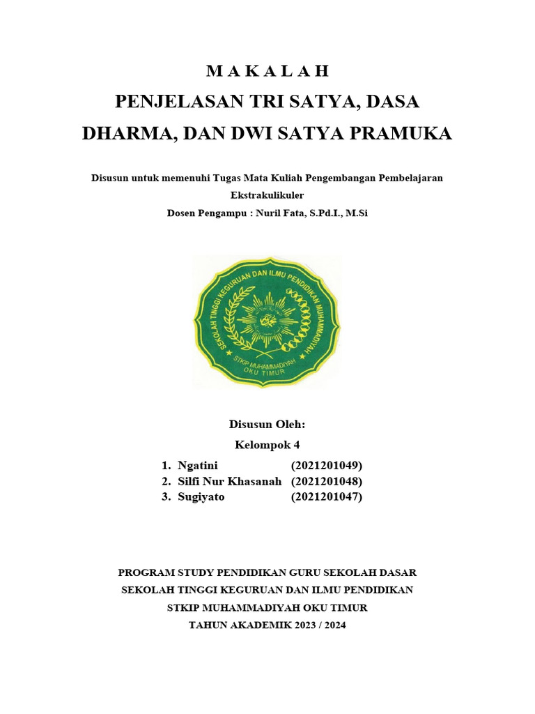 Tri Satya dan Dasa Dharma Pramuka | PDF