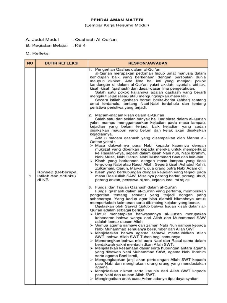 LK Resume Pendalaman Materi PPG KB 4 | PDF
