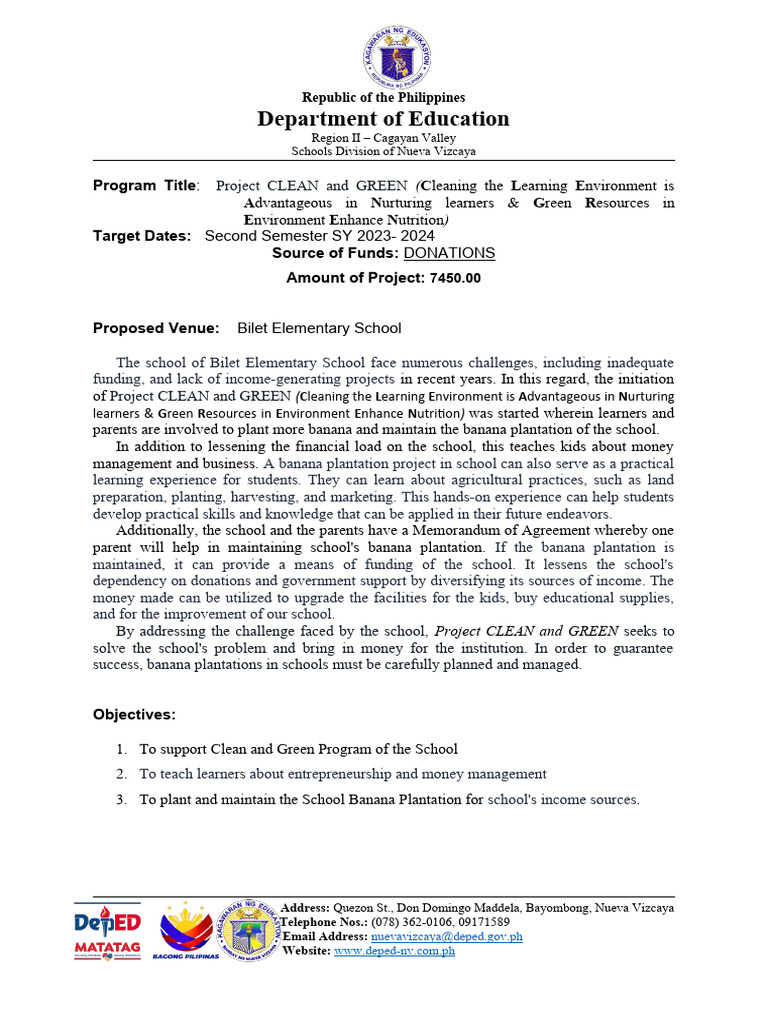 Proposal Project Clean and Green | PDF