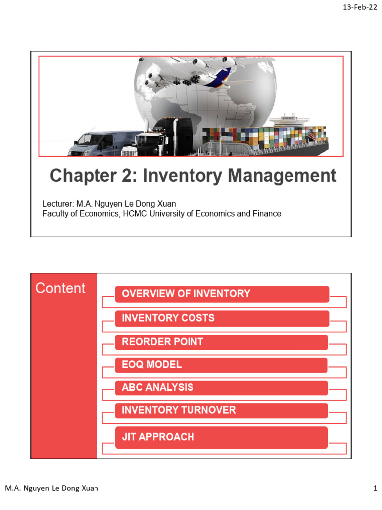Chapter 2. Inventory Management (for student) | PDF | Inventory | Lean Manufacturing
