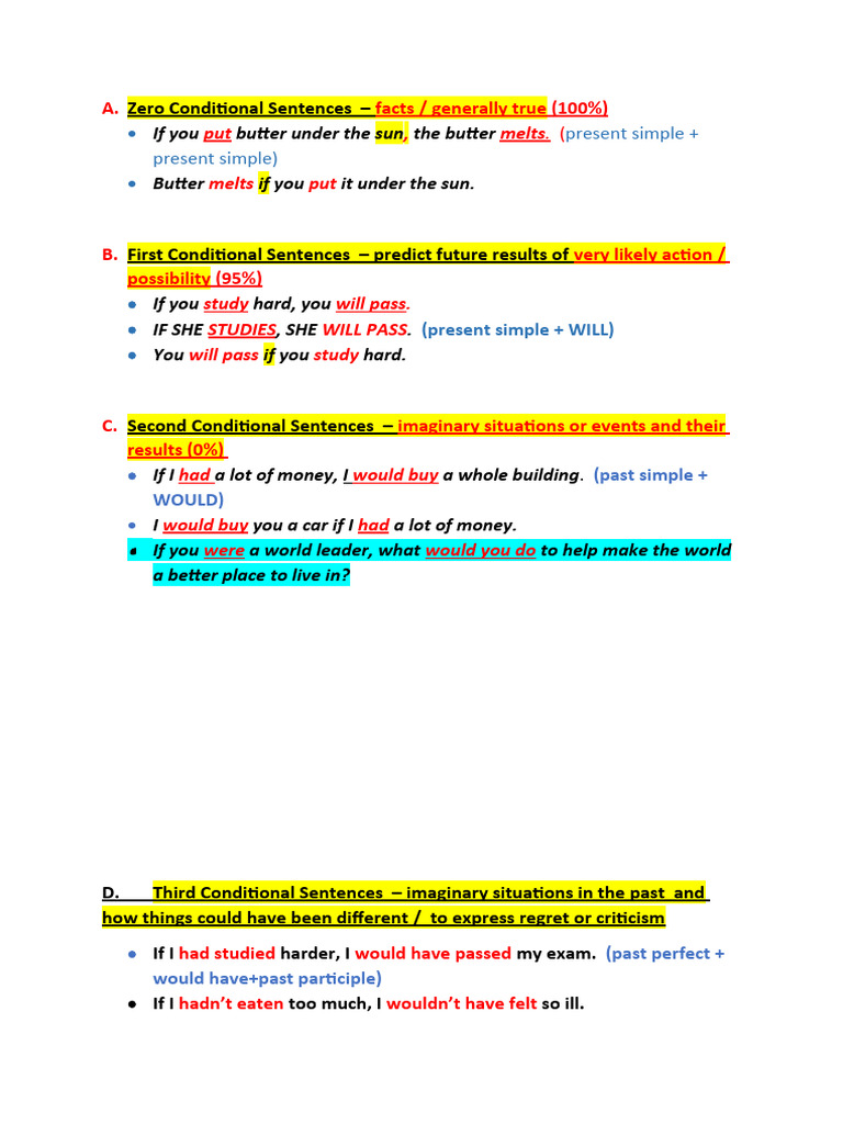 Conditional Sentences | PDF