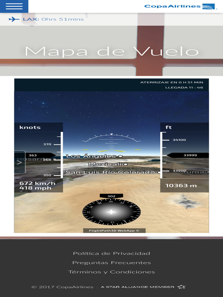 Copa Airlines Flight Map | PDF