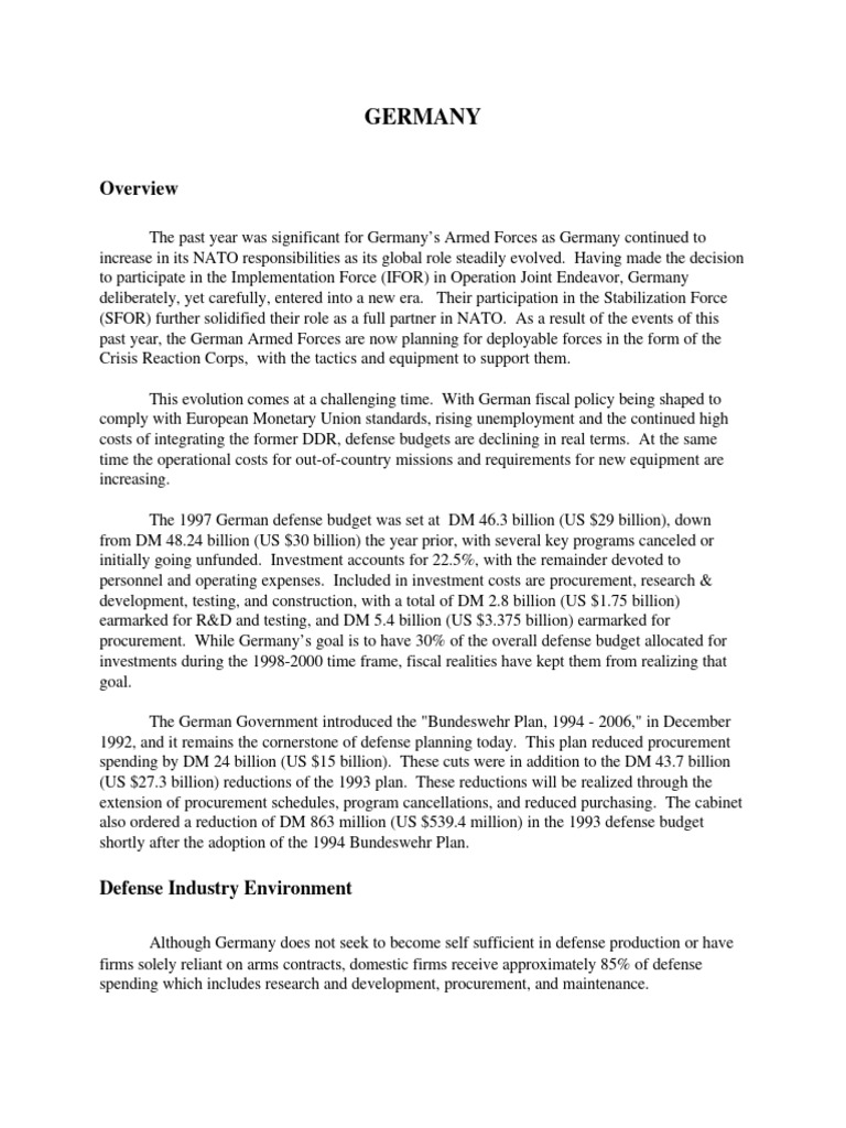 Overview - Germany | PDF