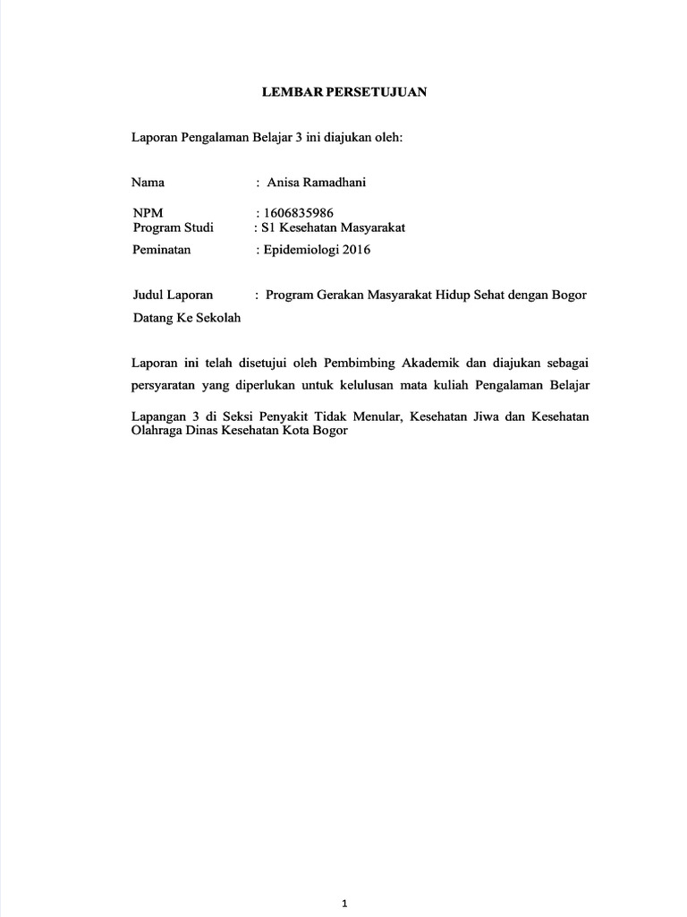 PDF Laporan Magang Anisa Ramadhani - Compress | PDF | Kesehatan Holistik