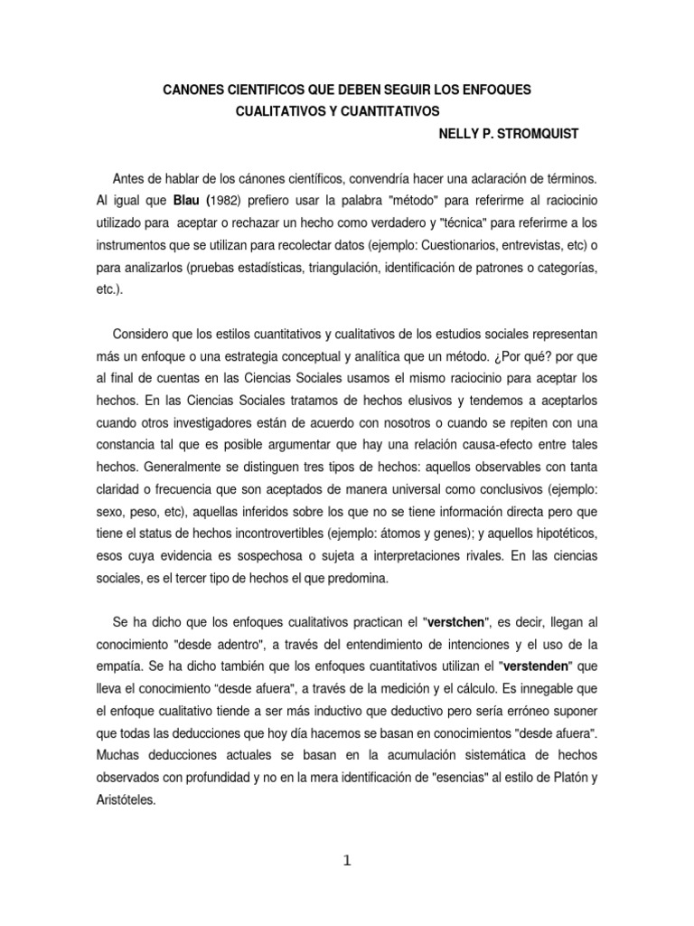 Canones Cientificos Que Deben Seguir Los Enfoques | PDF