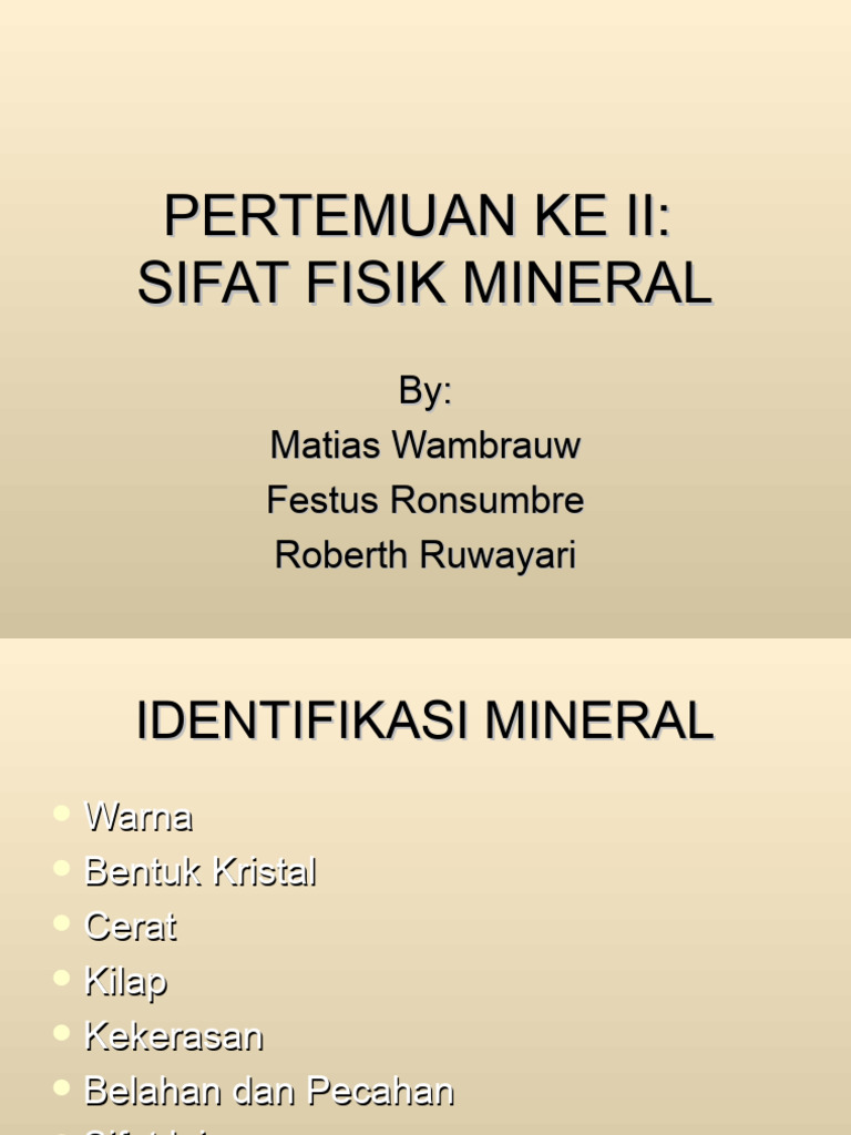 2516 Sifat Fisik Mineral | PDF