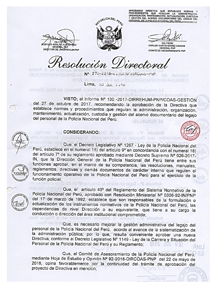 Directiva Acervo Documentario | PDF | Finanzas y dinero | Derecho