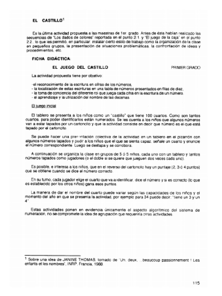SECUENCIA DEL CASTILLO 1° Grado | PDF