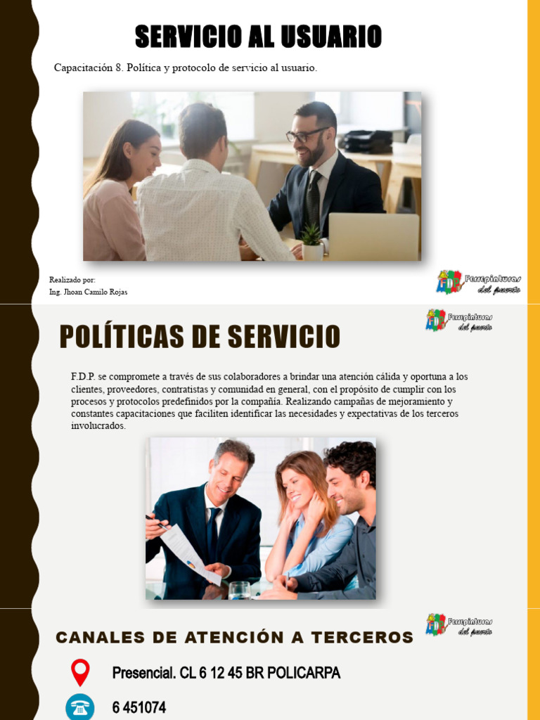 Capacitación 8. Protocolo de Servicio Al Usuario | PDF