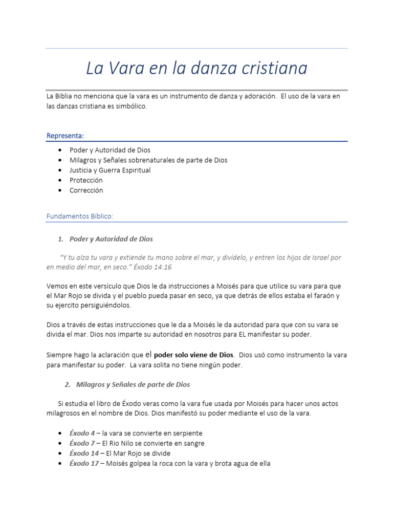 Manual-La Vara en La Danza Cristiana | PDF | Libro del éxodo | Moisés