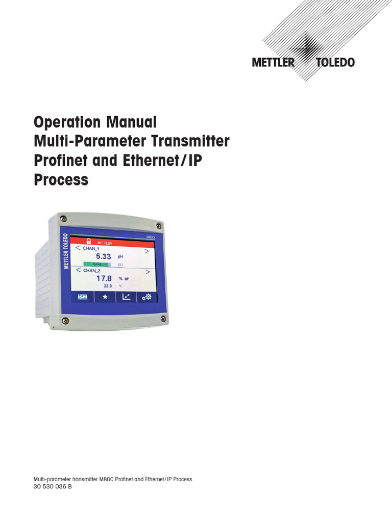 Operation Manual Multi-Parameter Transmitter Profinet and Ethernet / IP Process | PDF