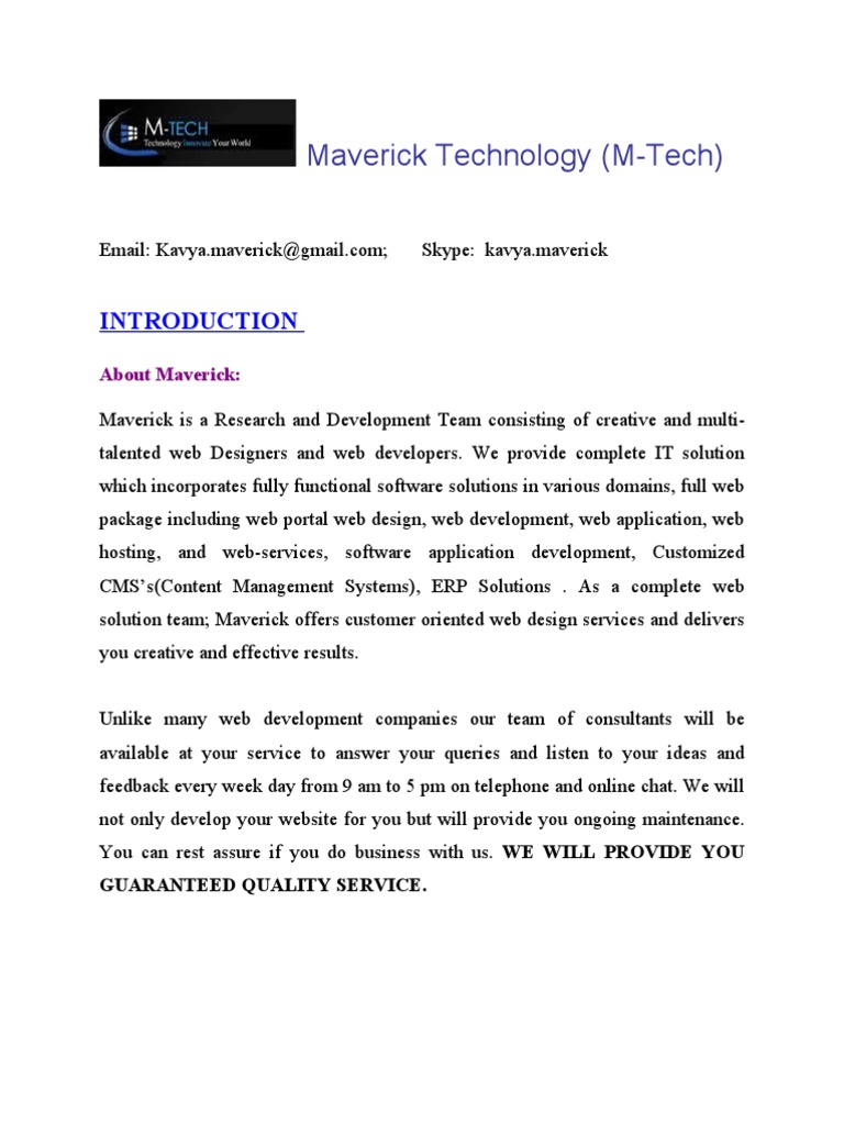Comprehensive IT Solutions by Maverick | PDF | Web Browser | Websites