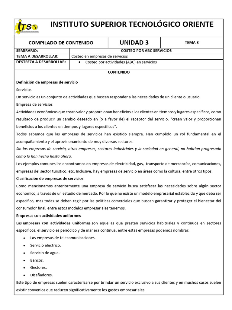 Compilado Abc Servicios Tema 8 | PDF