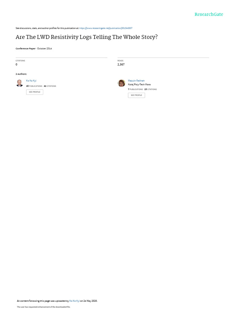 LWD Resistivity JFES2014 | PDF