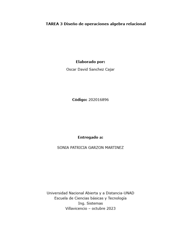 Diseño de Operaciones | PDF | No Sql | Datos