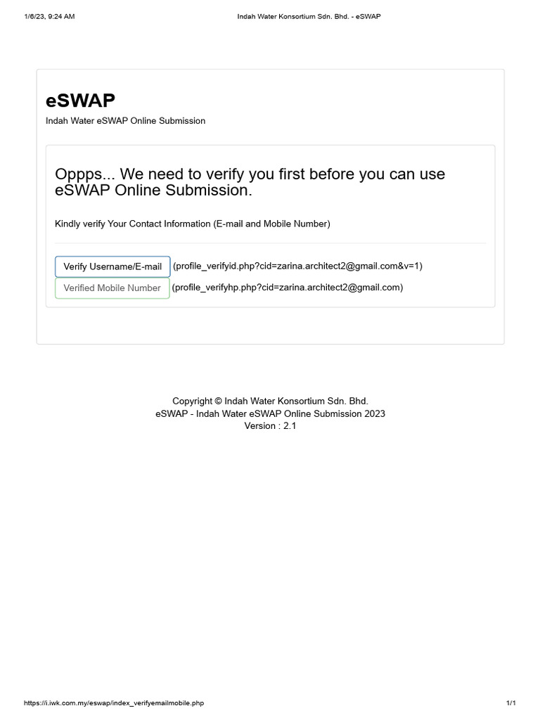 Indah Water Konsortium Sdn. Bhd. - ESWAP | PDF
