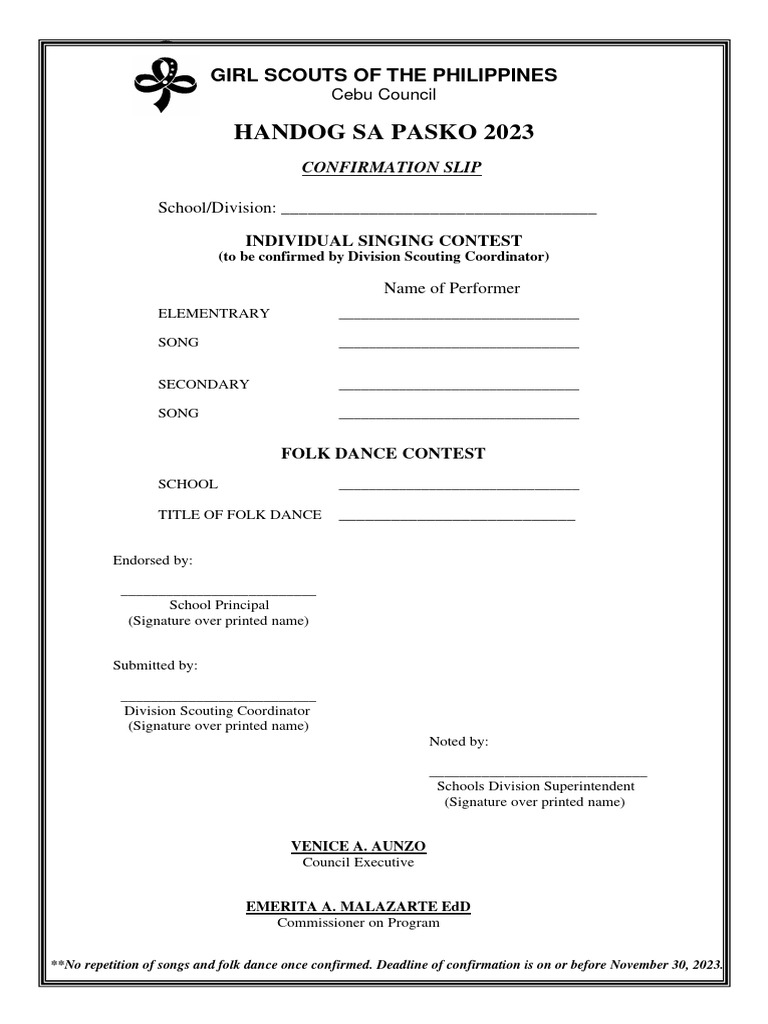 Confirmation Slip 1 | PDF