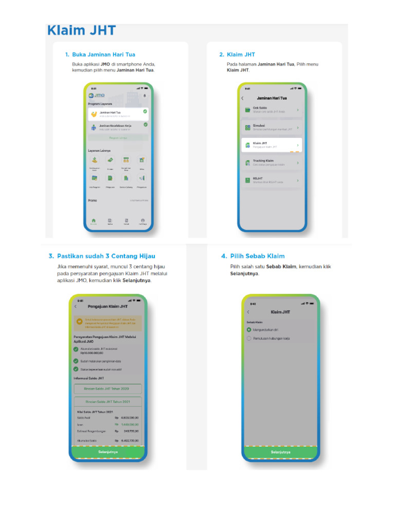 Langkah Klaim JHT Melalui Jmo | PDF
