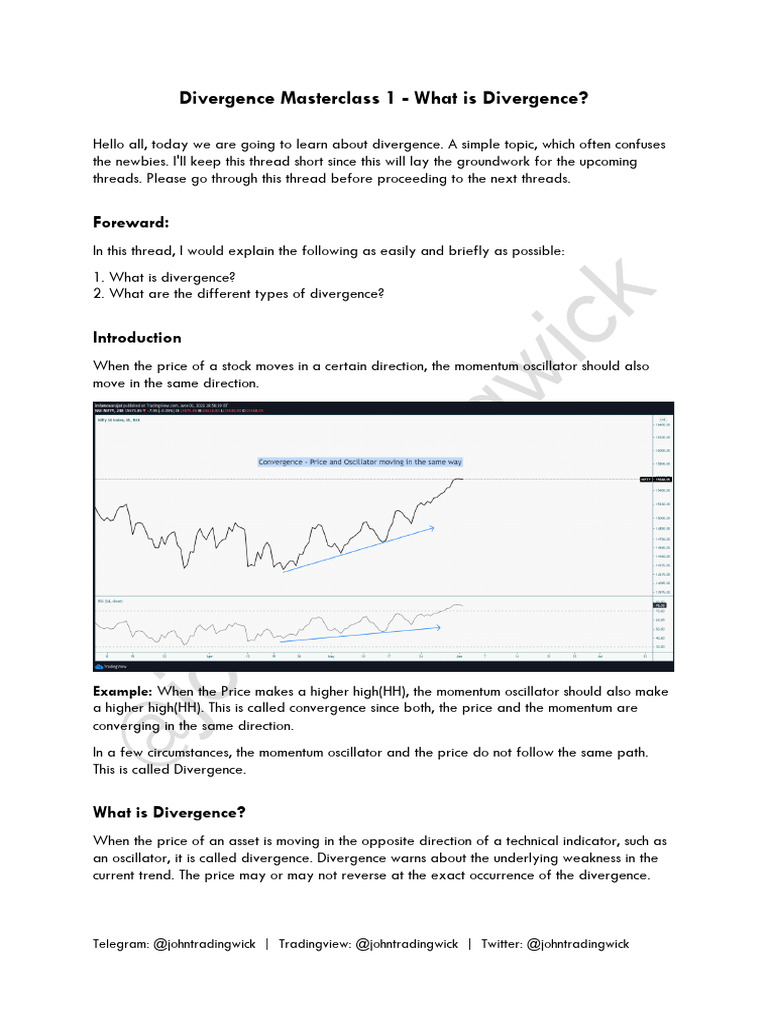 Understanding Divergence in Trading | PDF | Market Trend | Investing
