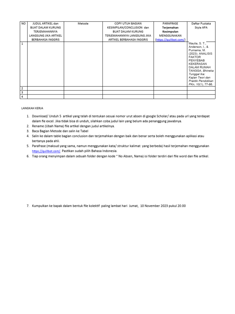 Instruksi Tugas Penambah Nilai Uts Pai B | PDF