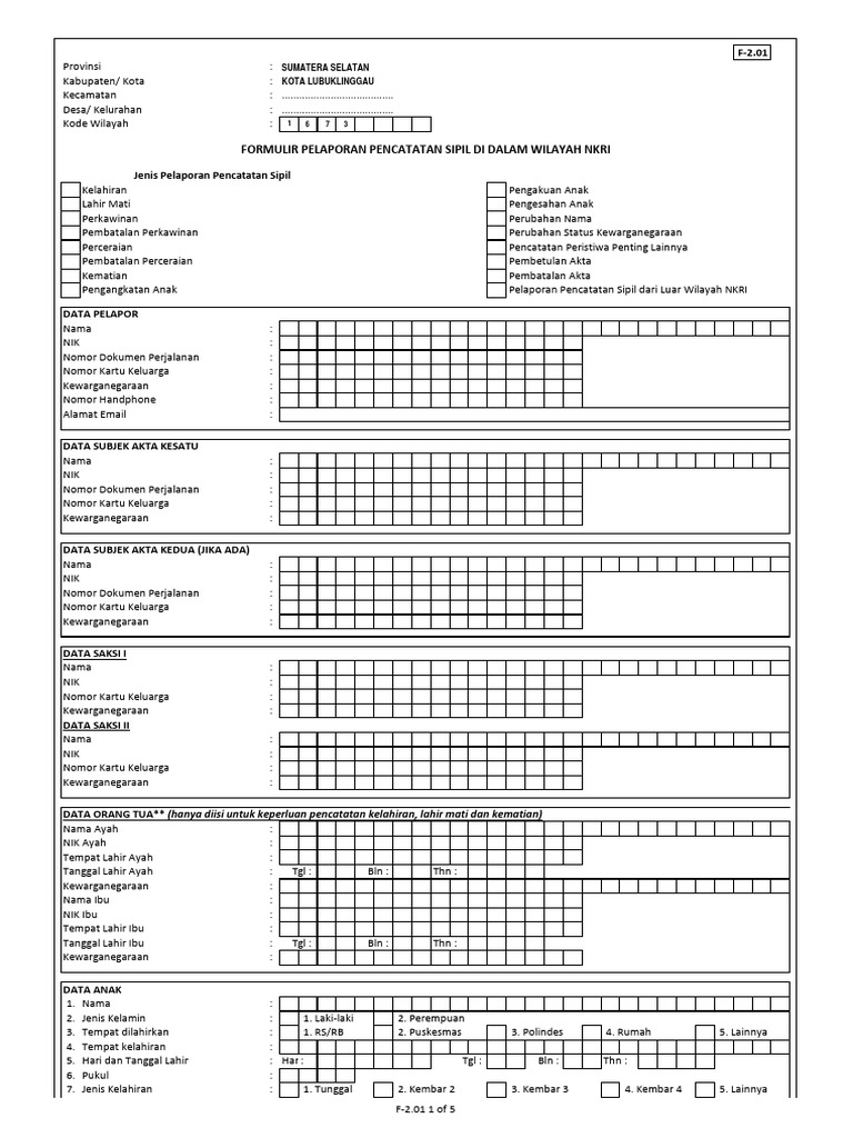Formulir Capil Baru | PDF