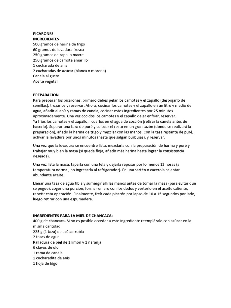 Picarones Pdf