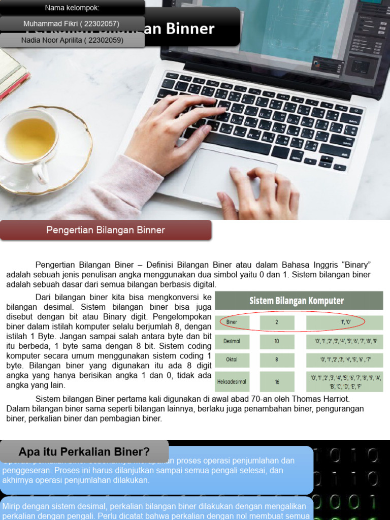Tugas Kelompok - Perkalian Bilangan Biner Jawaban | PDF