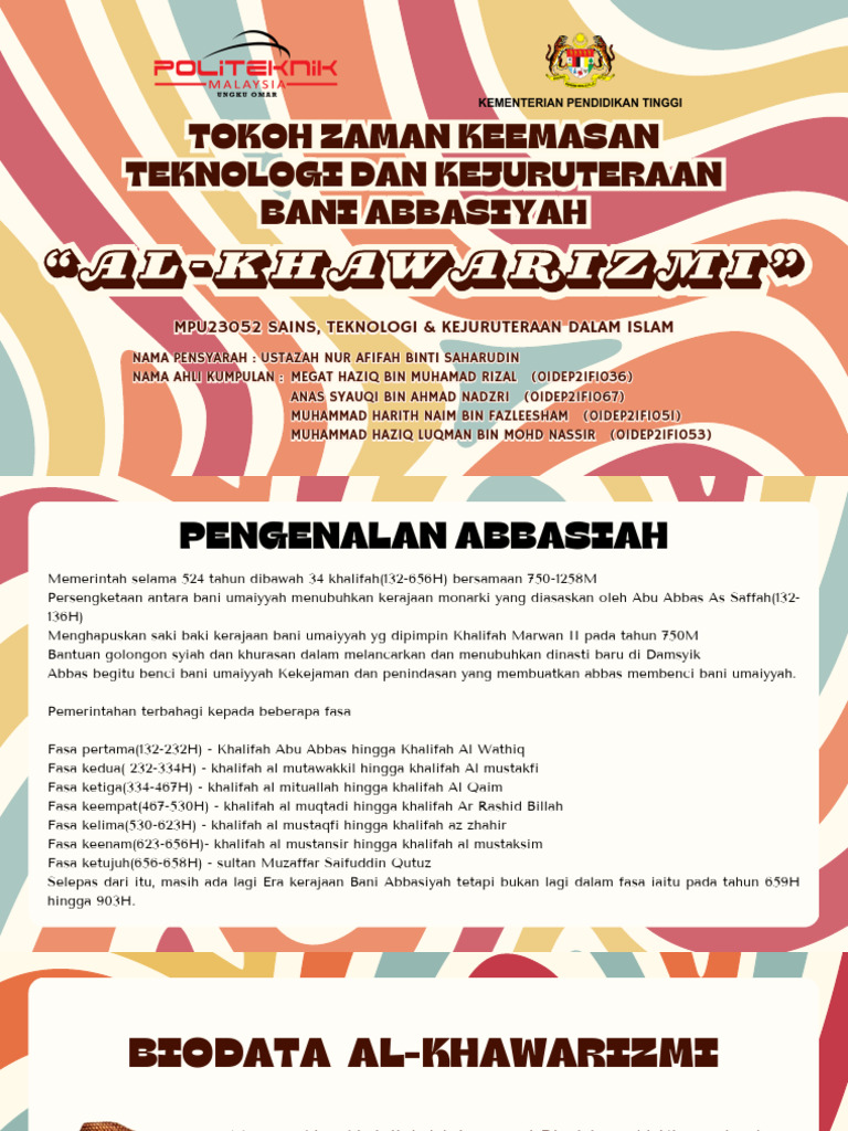 Al-Khawarizmi Slide Final | PDF