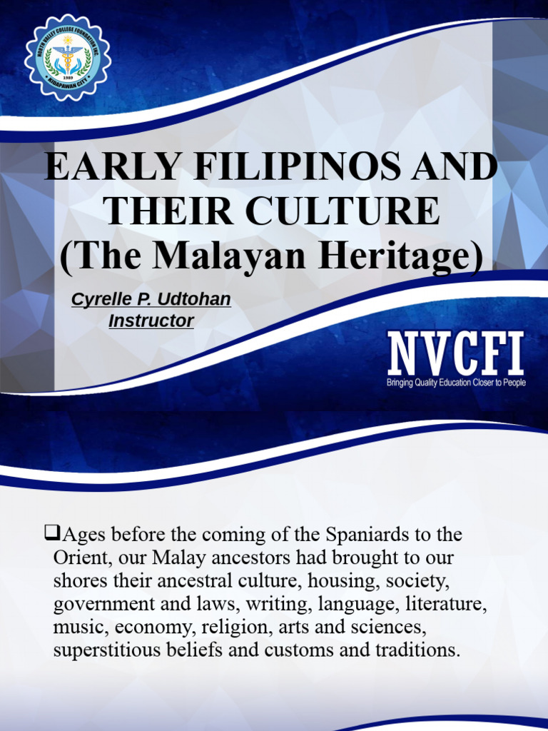 Topic 3 Early Filipinos and Their Culture Malayan Heritage | PDF | Coins