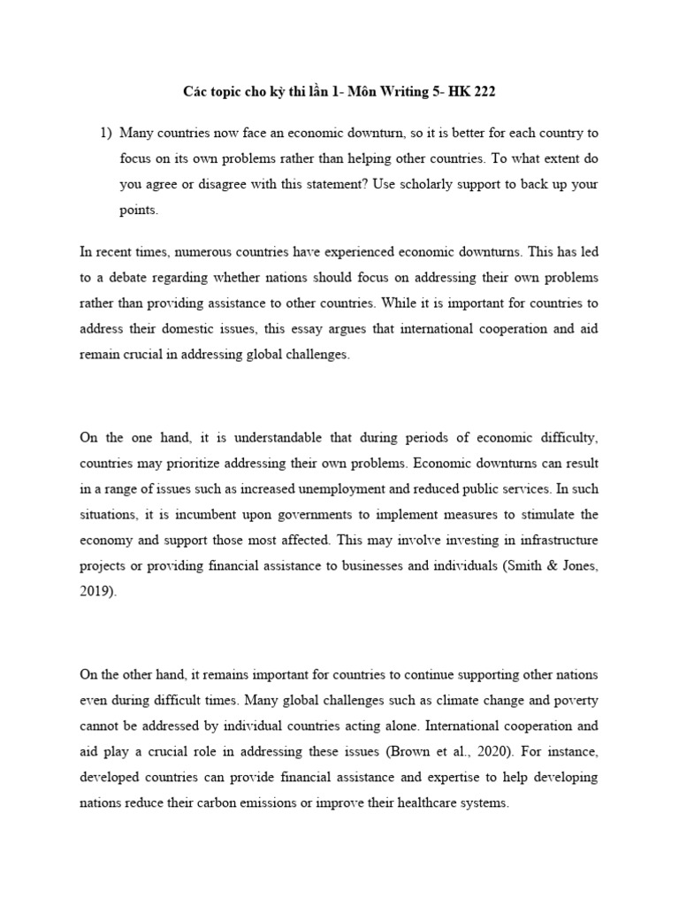 Topic thi cuối kỳ- Writing 5- HK 222 | PDF | Artificial Intelligence | Intelligence (AI) & Semantics
