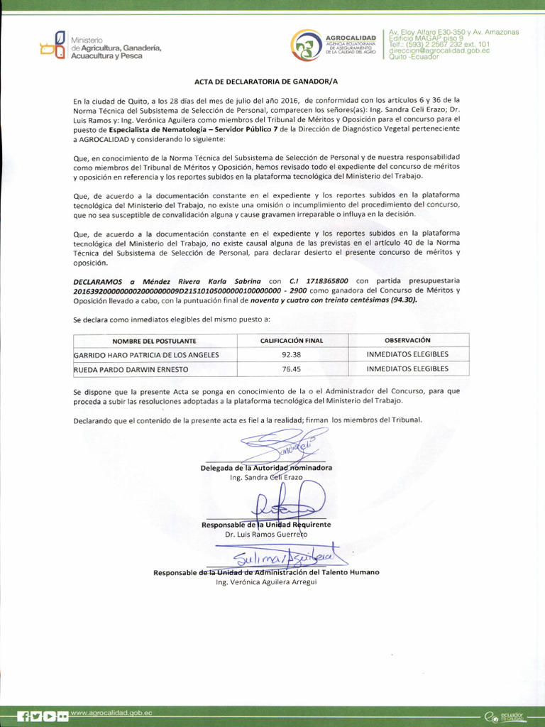 468 66388 Acta Declaratoria Ganador | PDF