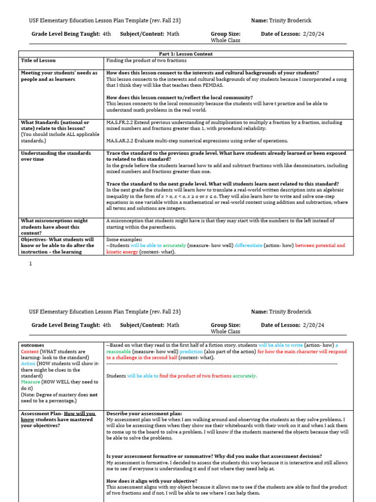 CT Math Whole Group Lesson Plan | PDF | Mathematics | Learning