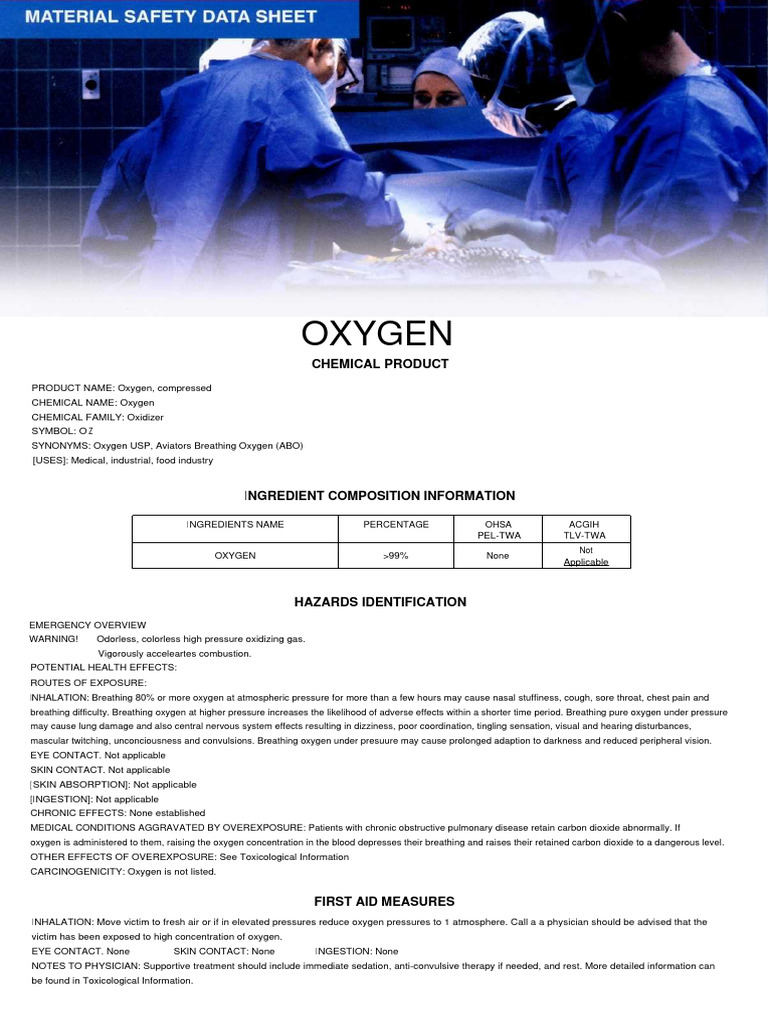 Oxygen | PDF | Oxygen | Breathing
