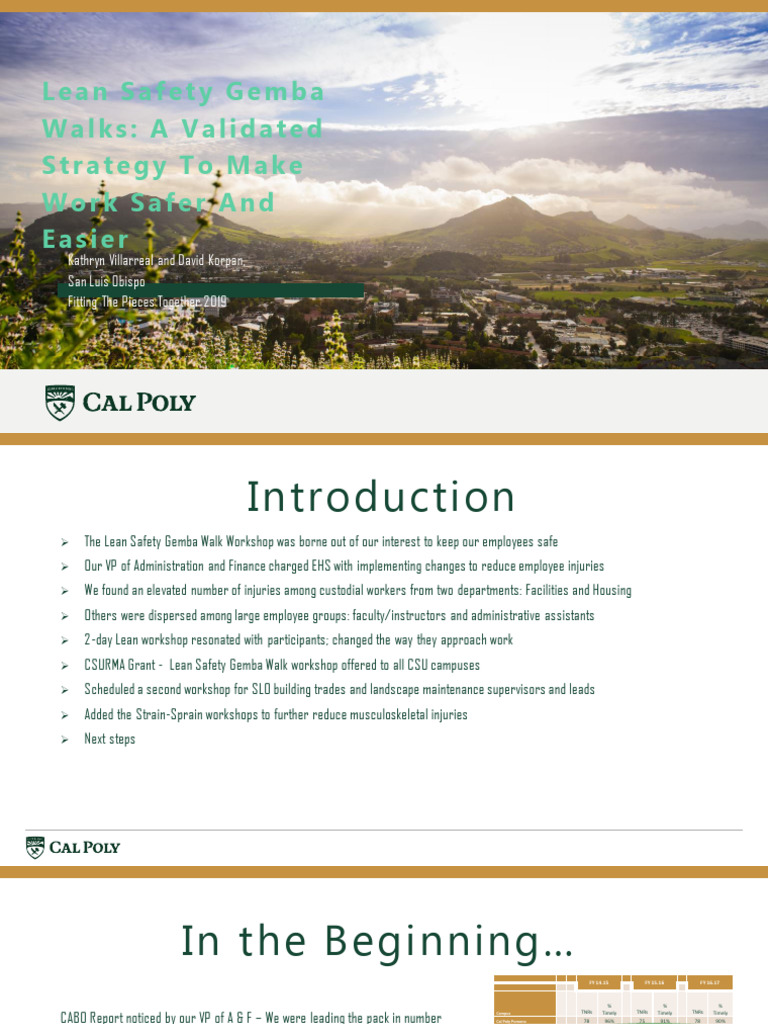 Lean Safety Gemba Walks for Injury Prevention | PDF