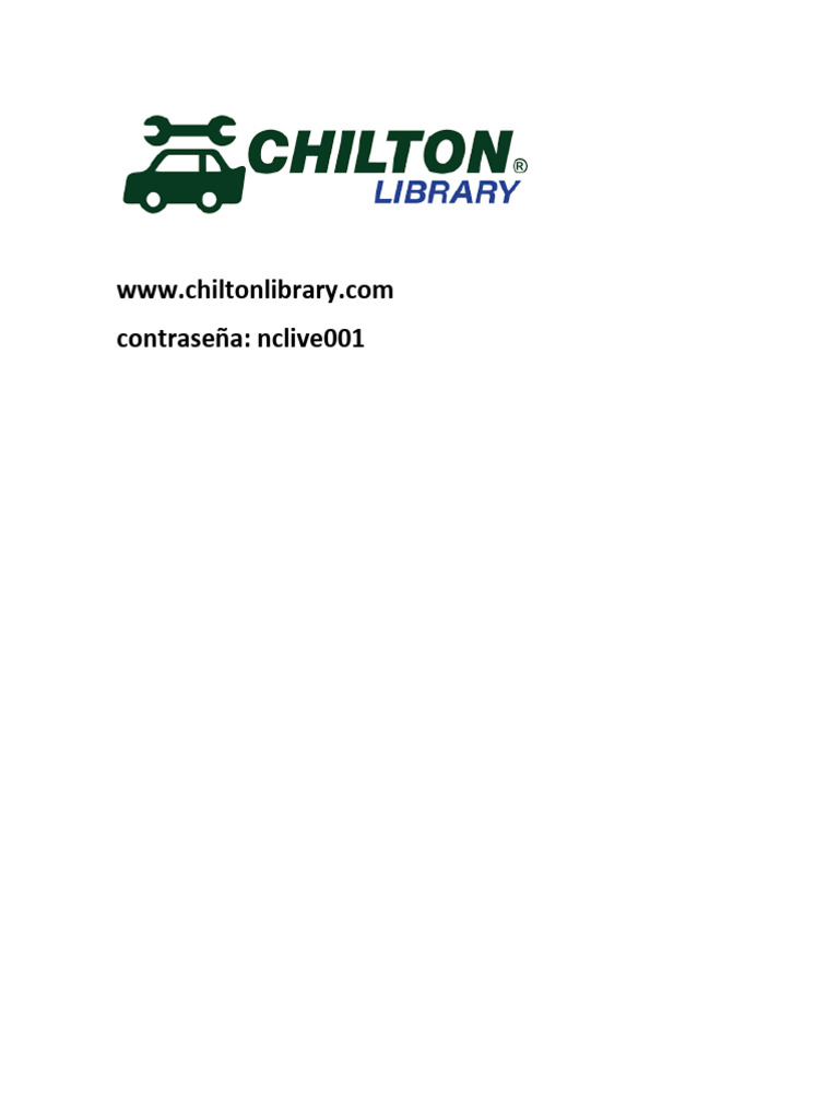 Acceso a Chilton Library con nclive001 | PDF