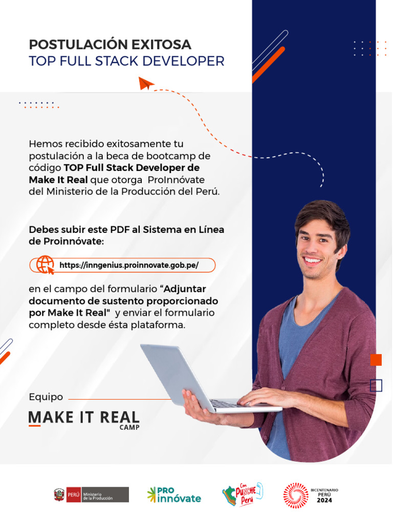 Top Full Stack Developer Constancia de Postulacion Make It Real | PDF | Negocios | Tecnología