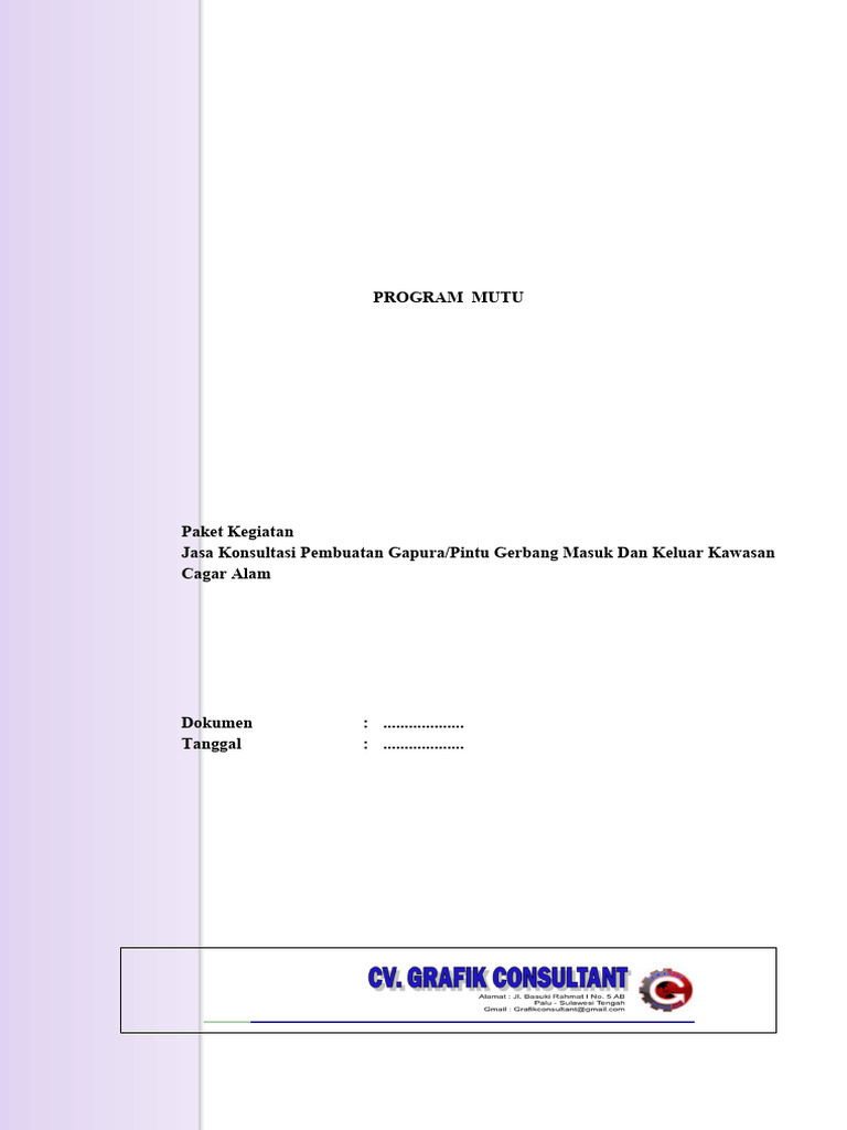 Program Mutu Pekerjaan | PDF