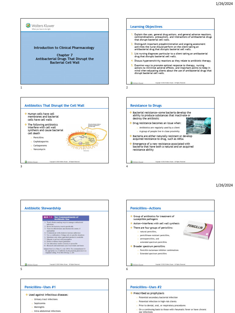 Adv Pharm | PDF | Penicillin | Infection