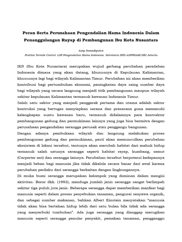 Bahan Materi Publikasi Rayap - IKN 2022 | PDF