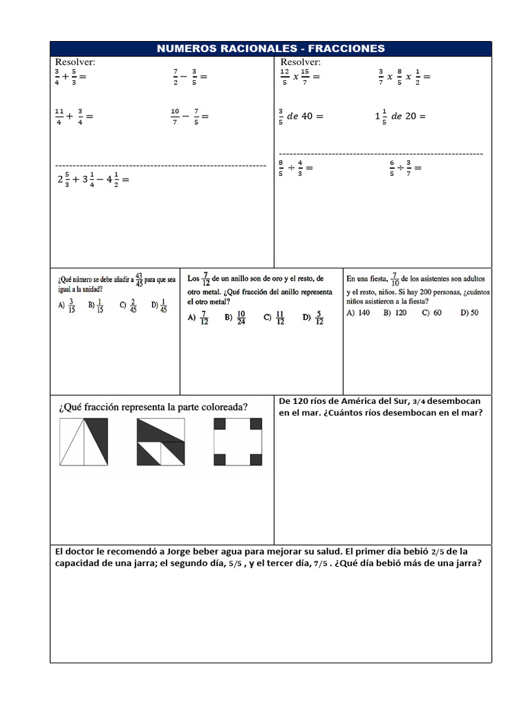 Fracciones Practica Final 2 | PDF