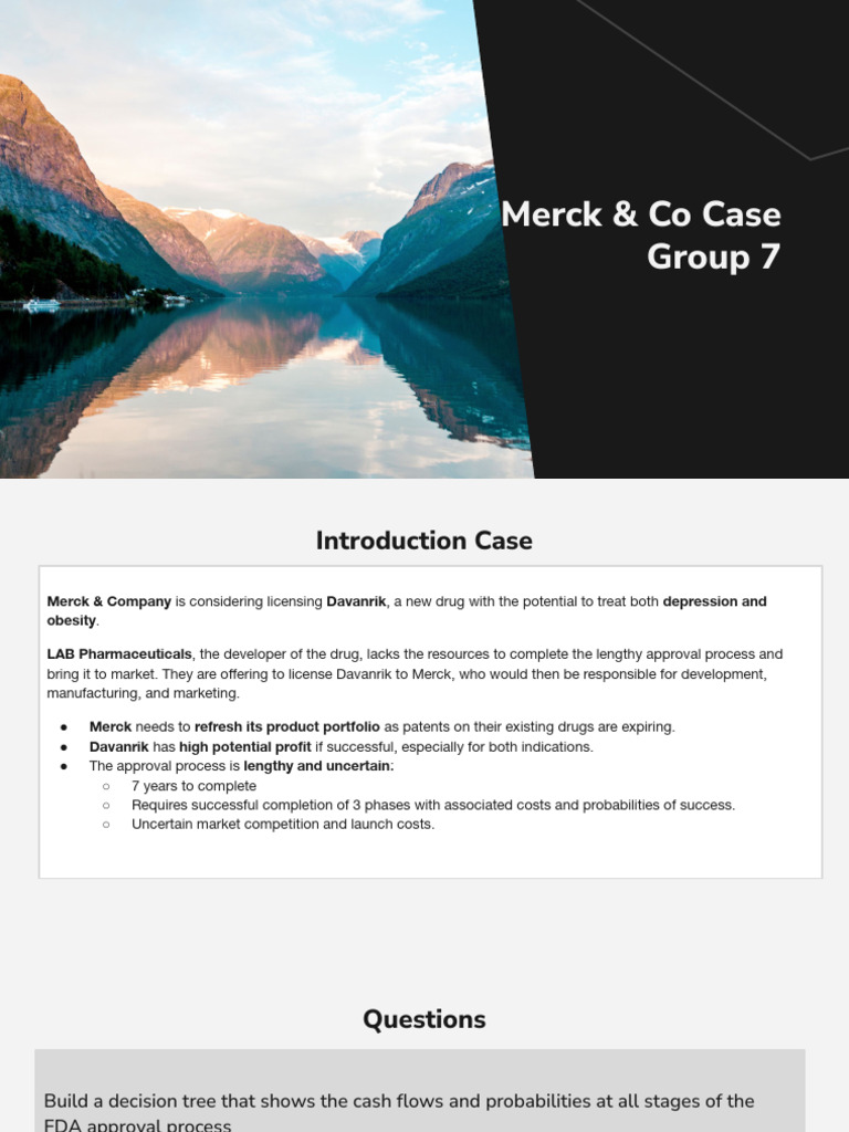 Merck & Co Case | PDF | Merck & Co. | Pharmaceutical Industry