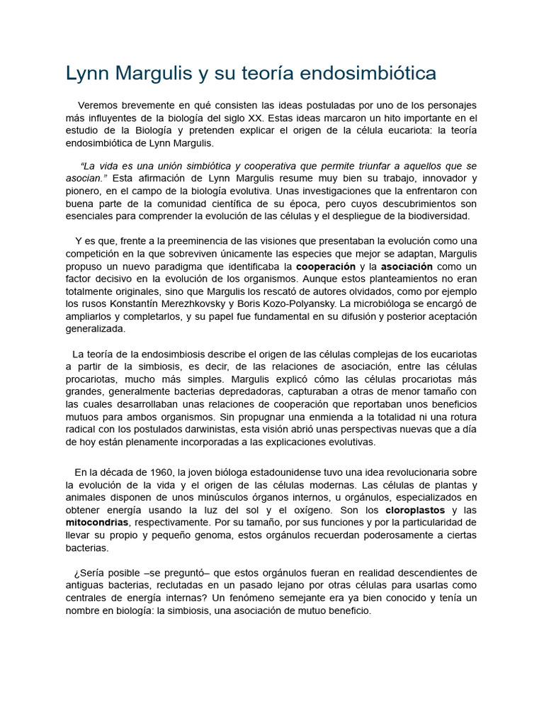 Lynn Margulis | PDF | Ciencias sociales | Filosofía