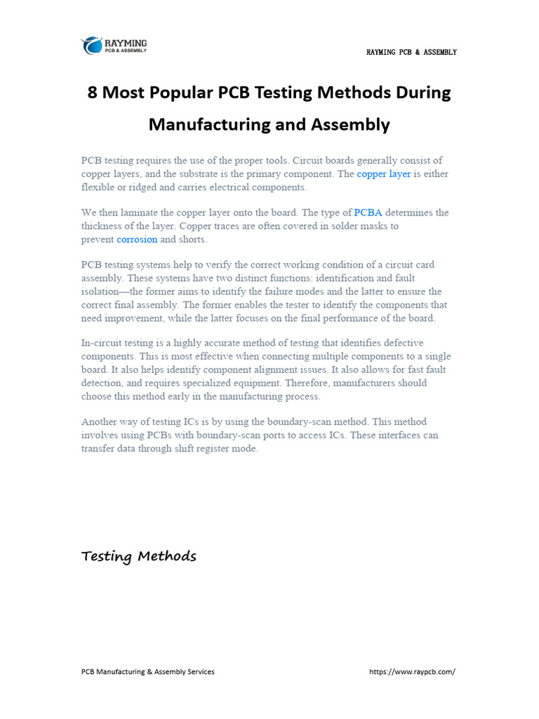 8 Most Popular PCB Testing Methods During Manufacturing and Assembly ...