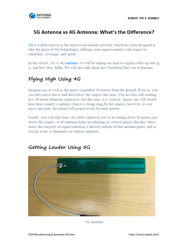 5G vs 4G Antennas Explained | PDF | Radio | 4 G