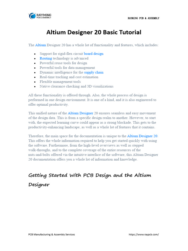 Altium Designer 20 Basic Tutorial Pdf Printed Circuit Board Computer Engineering